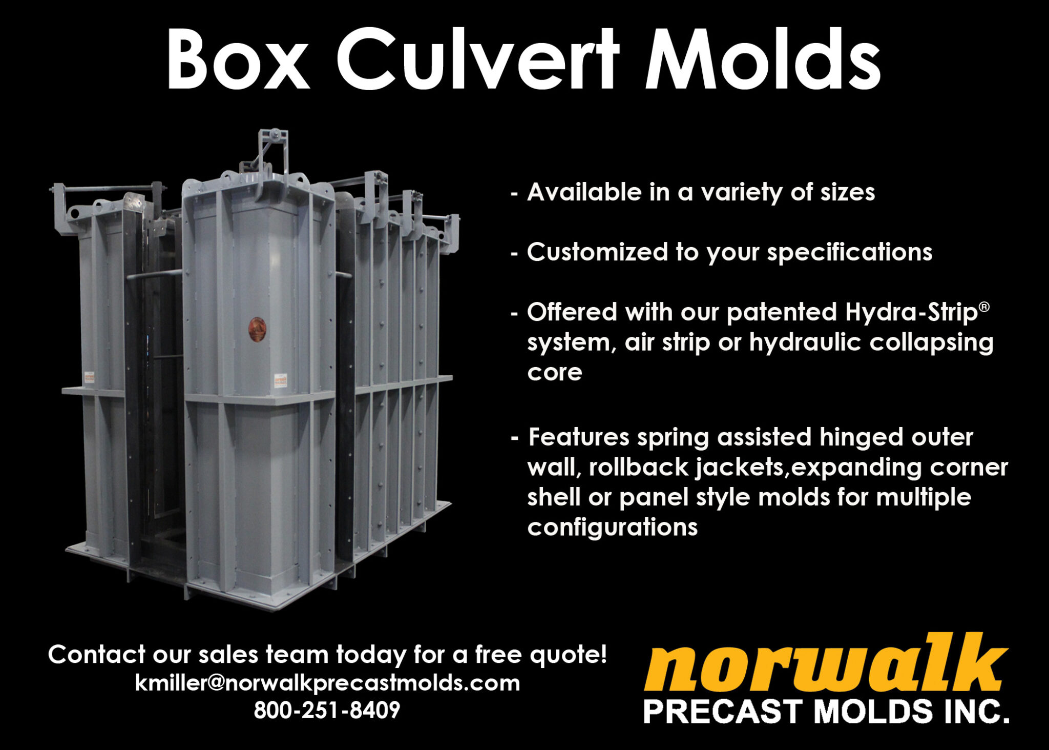 Featuring: Box Culvert Molds - Norwalk Precast Molds